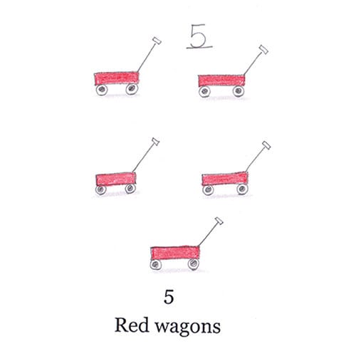 5 Red Wagons | Drawing Children Into Reading